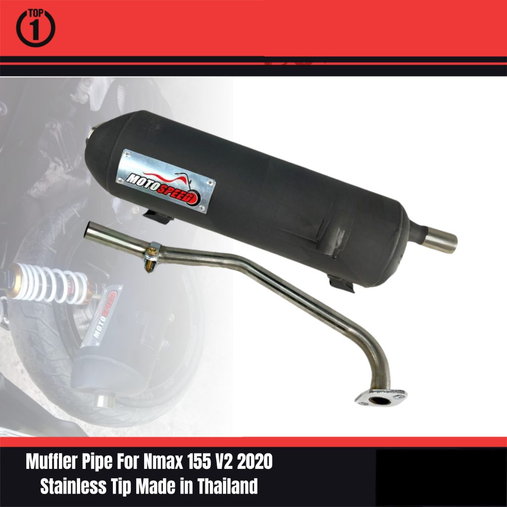 Top1 Motors Muffler Pipe For Nmax 155 V2 2020 Stainless Tip Made in ...
