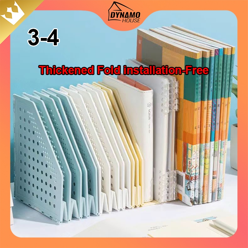 Foldable File Shelf Book Standing File Frame Desktop Stationery Storage ...