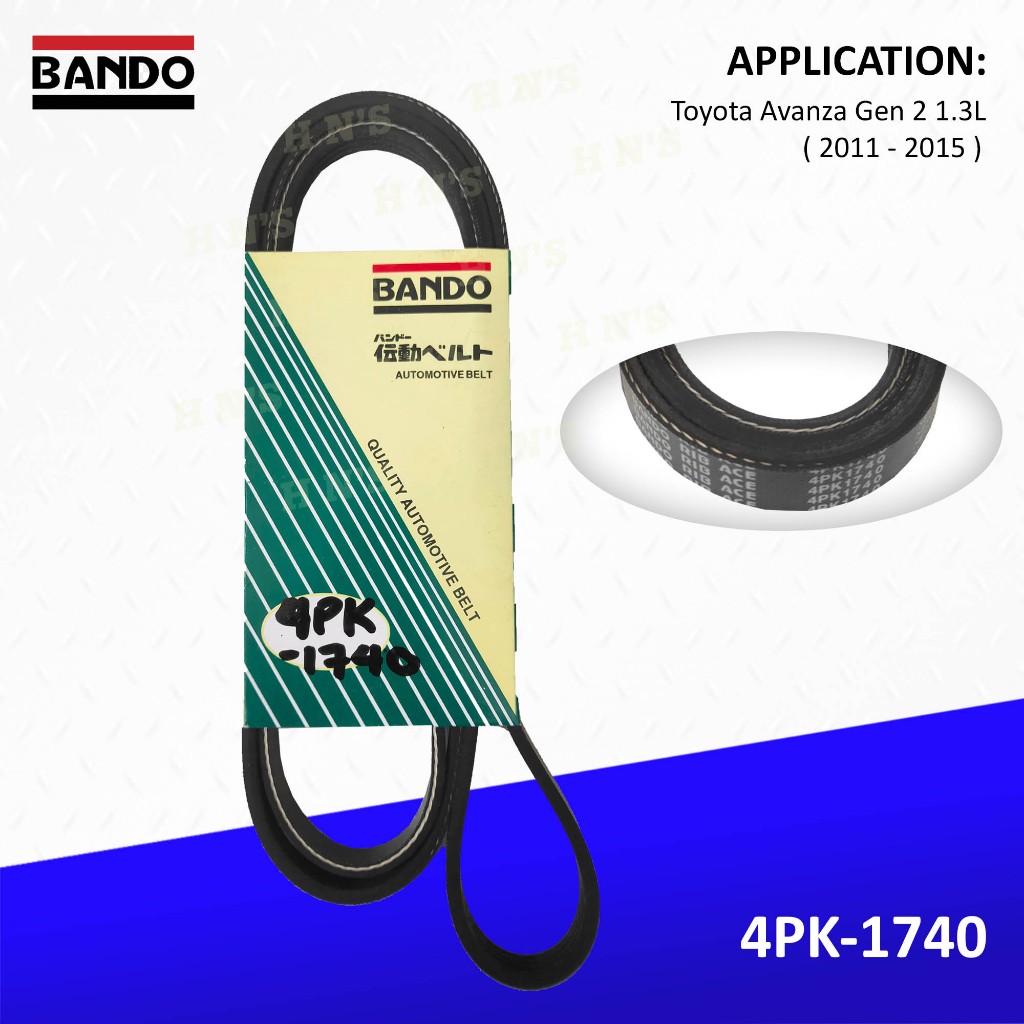 Bando Drive Belt for Toyota Avanza Gen 2 1.3L 2011 - 2015 ( K3-VE ...