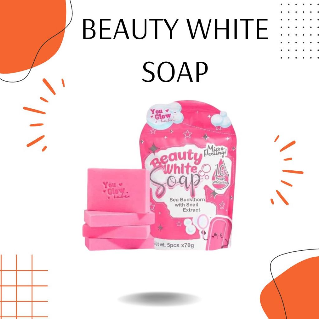 BEAUTY WHITE SOAP Micro Peeling 10x Power Whitening 5PCS BAR SOAP PER ...