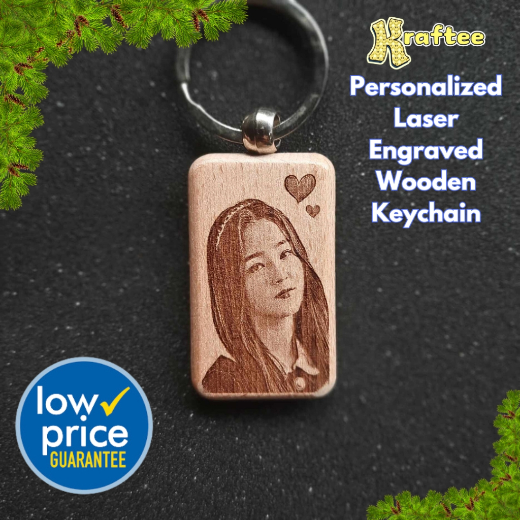 Personalized Laser Engraved Wooden Keychain | Shopee Philippines