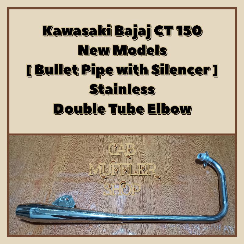 Kawasaki Bajaj CT150 - New - Bullet Pipe - [ Stainless ] - [ Double ...