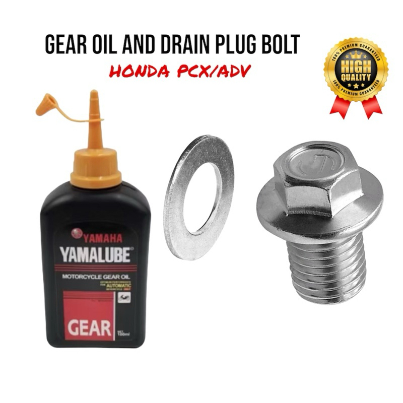 OIL DRAIN PLUG BOLT AND GEAR OIL (100ml) SET FOR ADV AND PCX | Shopee ...