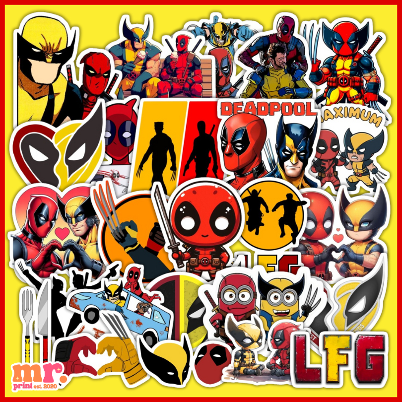 DEADPOOL AND WOLVERINE VOL 1 STICKERS MARVEL WATERPROOF STICKER ...
