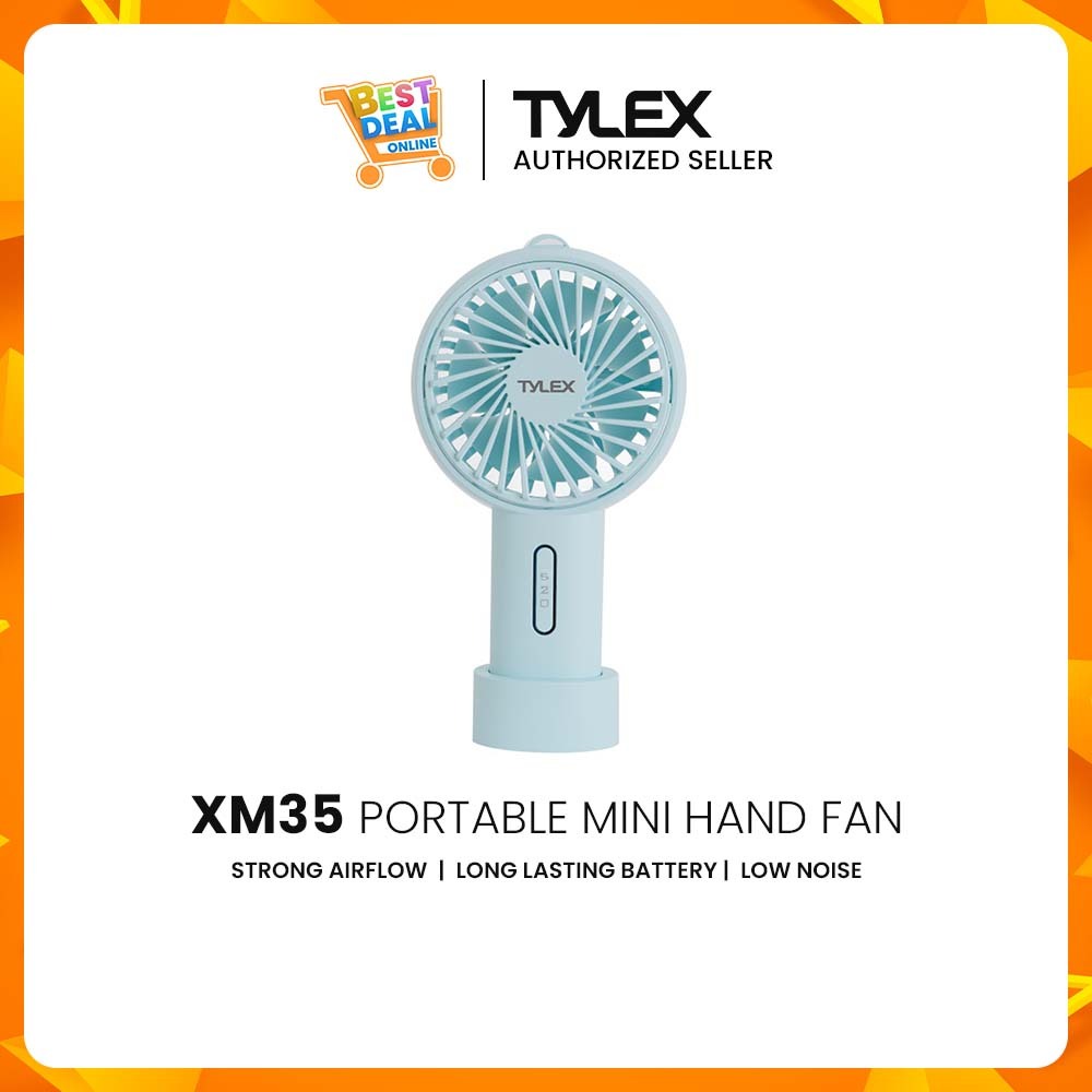 TYLEX XM35 Portable Mini Hand Fan Desktop Fan Charging Base 3 Gear ...