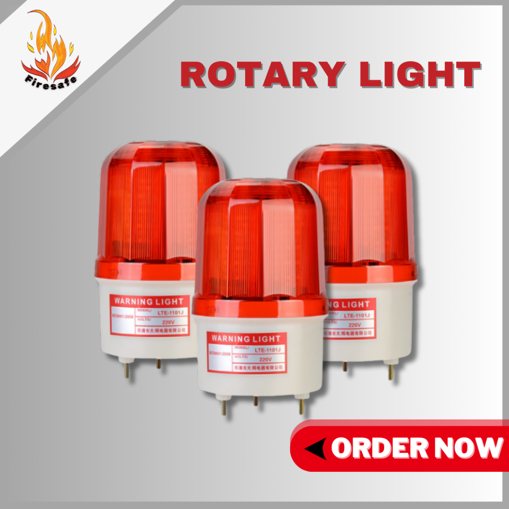 LED Rotary Warning Light Lamp 220V Signal Buzzer Rotary Strobe Siren ...