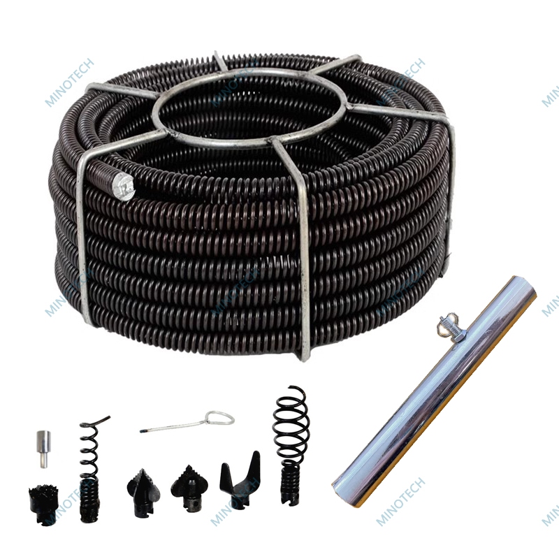 10m/20m Sewer Toilet Dredging Spring unclogger Electric Drill Drain ...