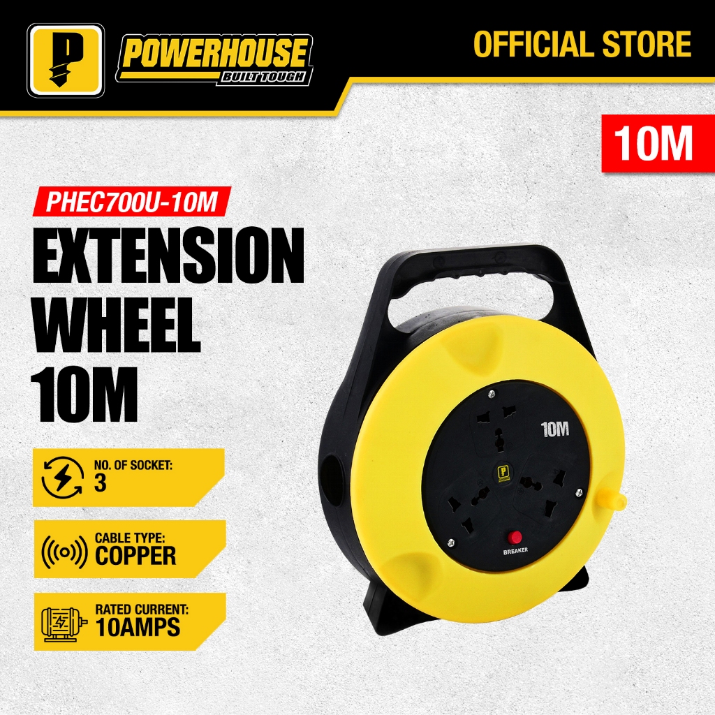 Powerhouse Electric Heavy Duty Extension Wheel 10A 10M 13A 30M | Shopee ...