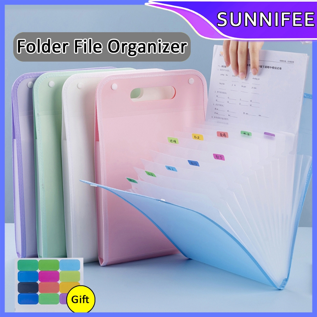 Folder File Organizer 13 Layer Test Paper Document Organizer Waterproof Expanding File Folder