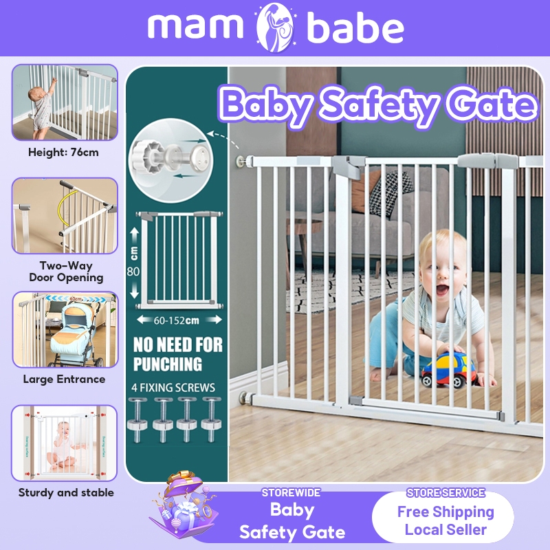 Baby Safety Gate Adjustable Baby Safety Door Gate Pet Dog Cat Fence ...