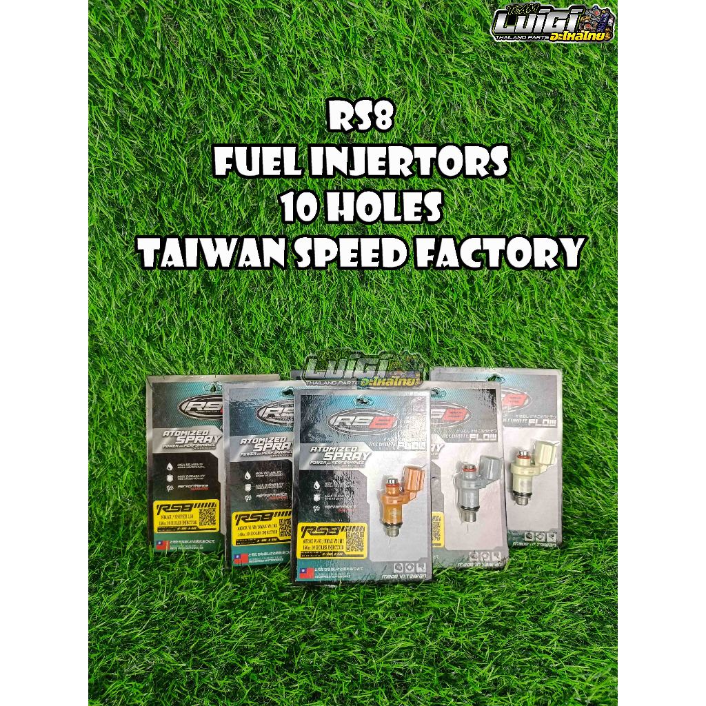 RS8 TAIWAN SPEED FACTORY FUEL INJECTORS 10/12 HOLES YAMAHA NMAX / AEROX ...