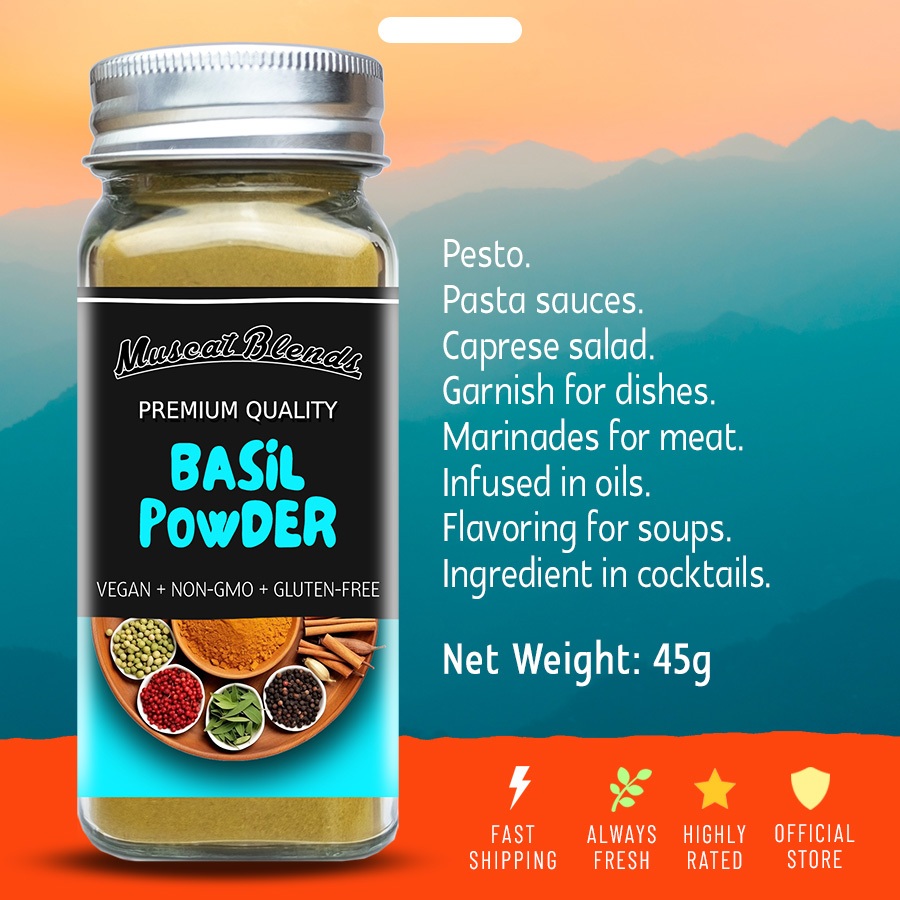MUSCAT BLENDS BASIL POWDER 45g | Shopee Philippines