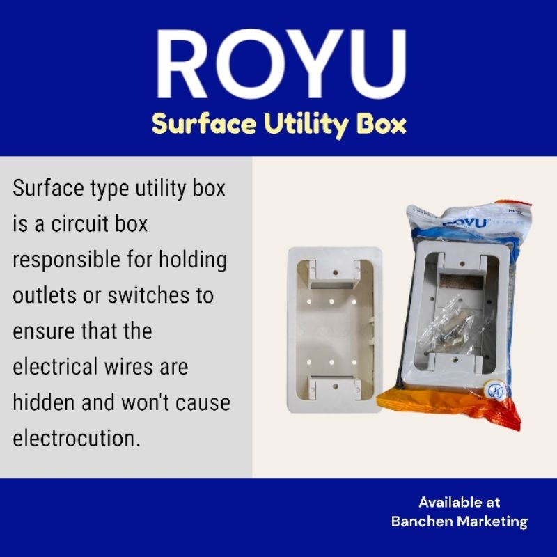 ROYU SURFACE TYPE UTILITY BOX WITH SCREW | Shopee Philippines