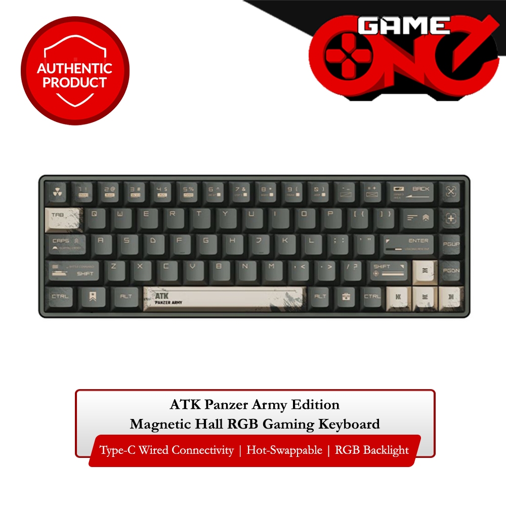 VXE ATK68 Panzer Army Edition Magnetic Hall RGB Gaming Keyboard (Haiyu ...