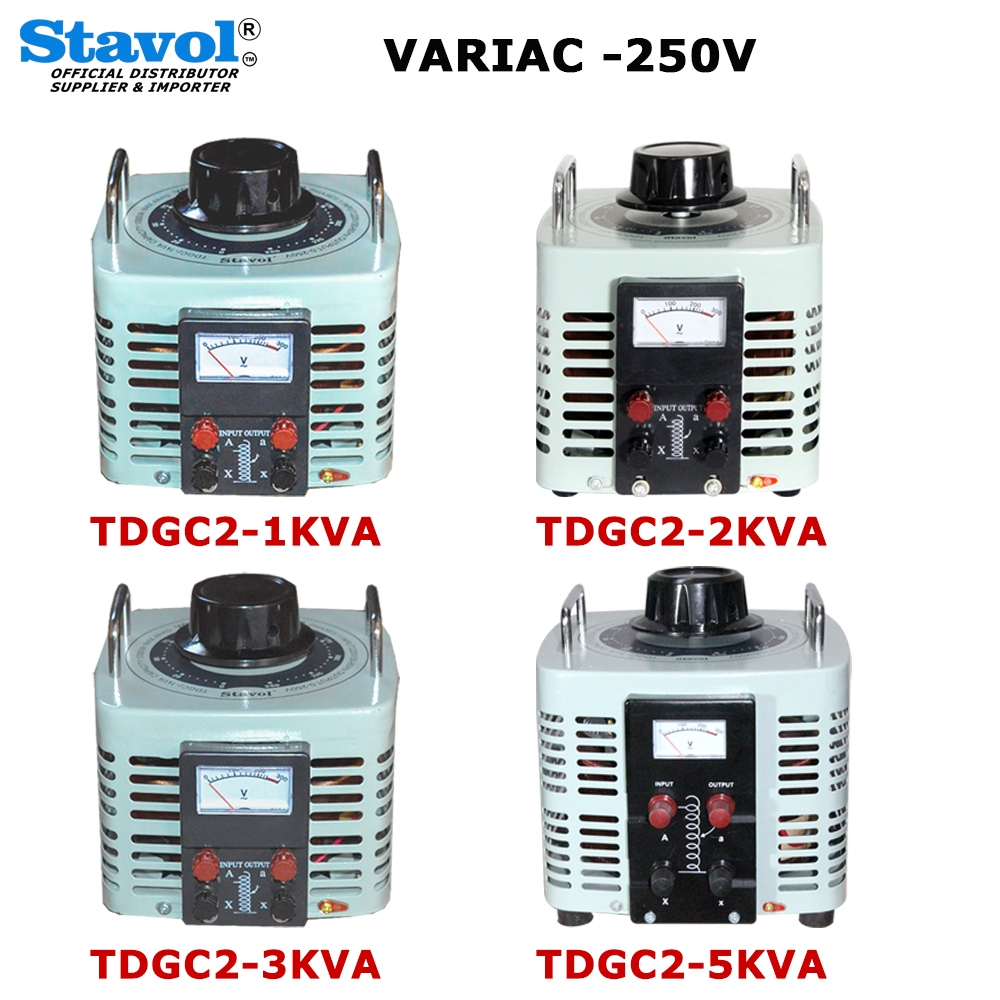 STAVOL Variac Variable Transformer TDGC2 | 0-250V / 0-300V | 1KVA-5KVA | Single Phase Voltage ...