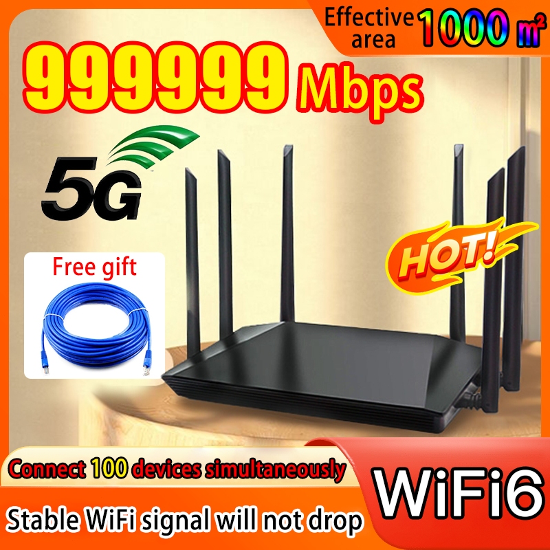 Connect 100 devices simultaneously WiFi 6 Router Dual-Band Gigabit ...