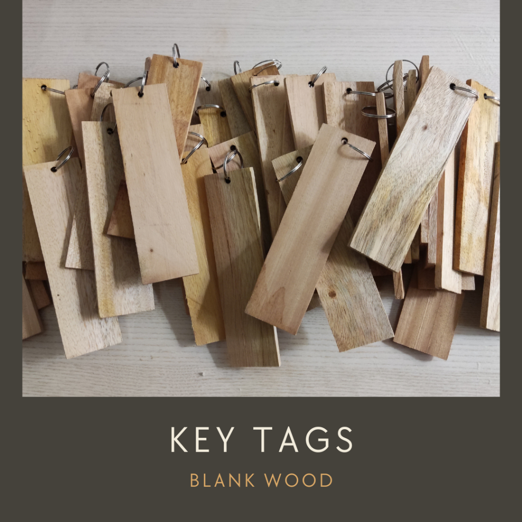 (Blank) Wooden Key Tags with Keyring (No Finishing) | Shopee Philippines