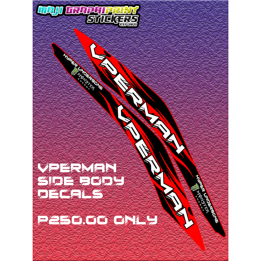 Vperman 150 Side Body Decals By Maji GraphiPrint | Shopee Philippines