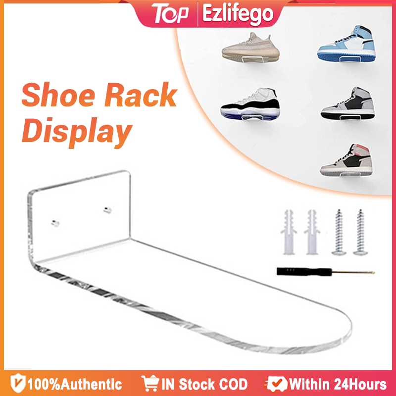 Acrylic Floating Shoe Display Wall Mounted Shoe Rack Display for ...