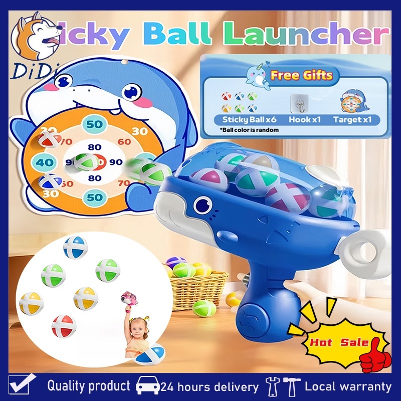 Children's whale sticky ball gun Toy gun Shooting gun toy shooting ...