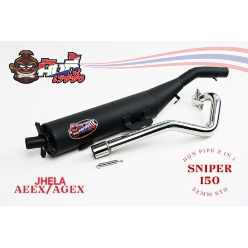 HUN PIPE 2IN1 32MM STD FOR SNIPER 150 | Shopee Philippines