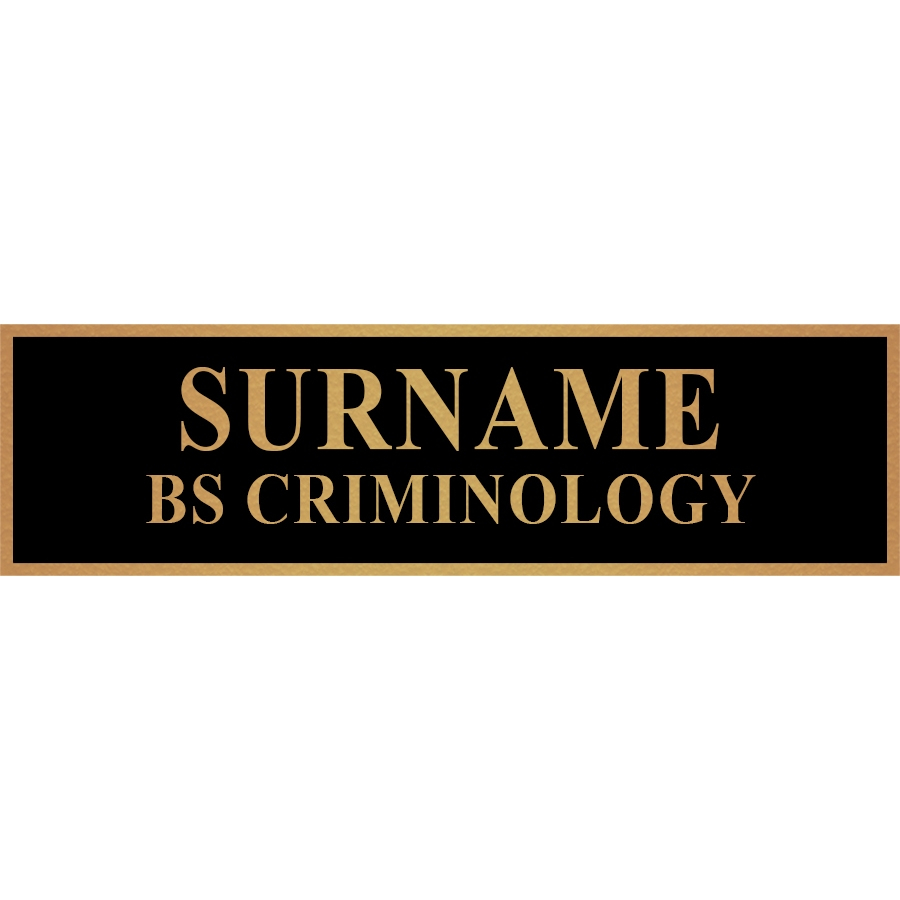 BS Criminology Nameplate / Military Nameplate | Shopee Philippines