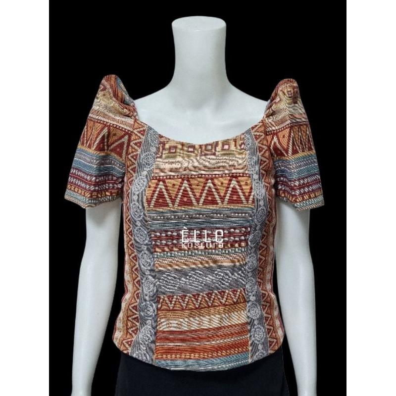 Modern Filipiniana Ethnic Blouse Igorot Inabel Hand woven | Shopee ...