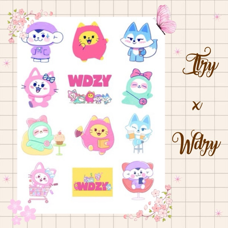 Kpop Inspired ITZY X WDZY Waterproof Laminated Sticker Pack Die-cut ...