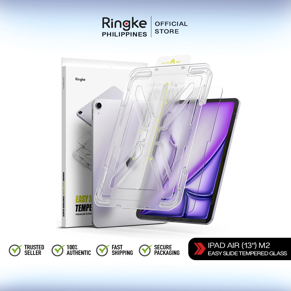 Ringke Easy Slide Tempered Glass Screen Protector for Apple iPad Air 13 ...