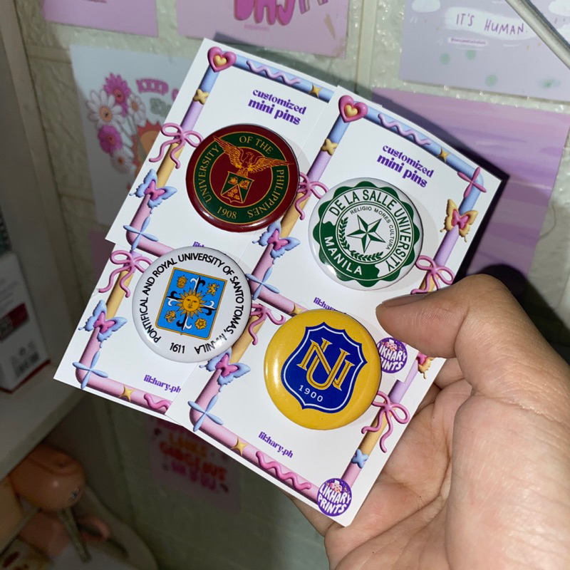 University Logo Mini Button Pins | Shopee Philippines
