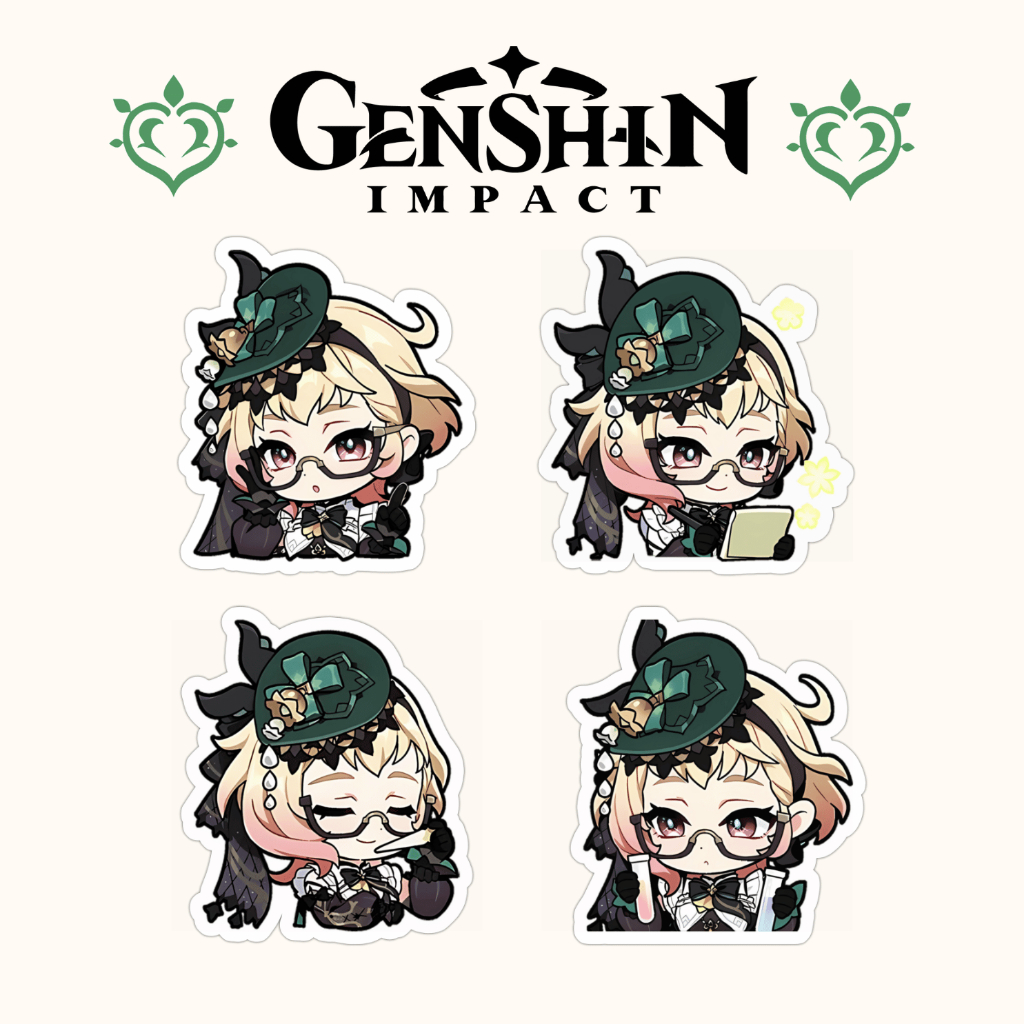 Genshin Impact Emilie Emoji Sticker Set (4pcs) | Shopee Philippines