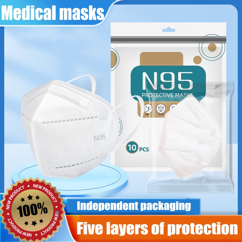 【⭐COD⭐】3D Mask N95 Face Mask Non-woven 10pcs 3D Three-Dimensional ...