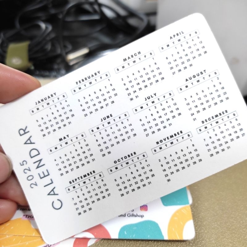 2025 pocket calendar card back to back print | Shopee Philippines