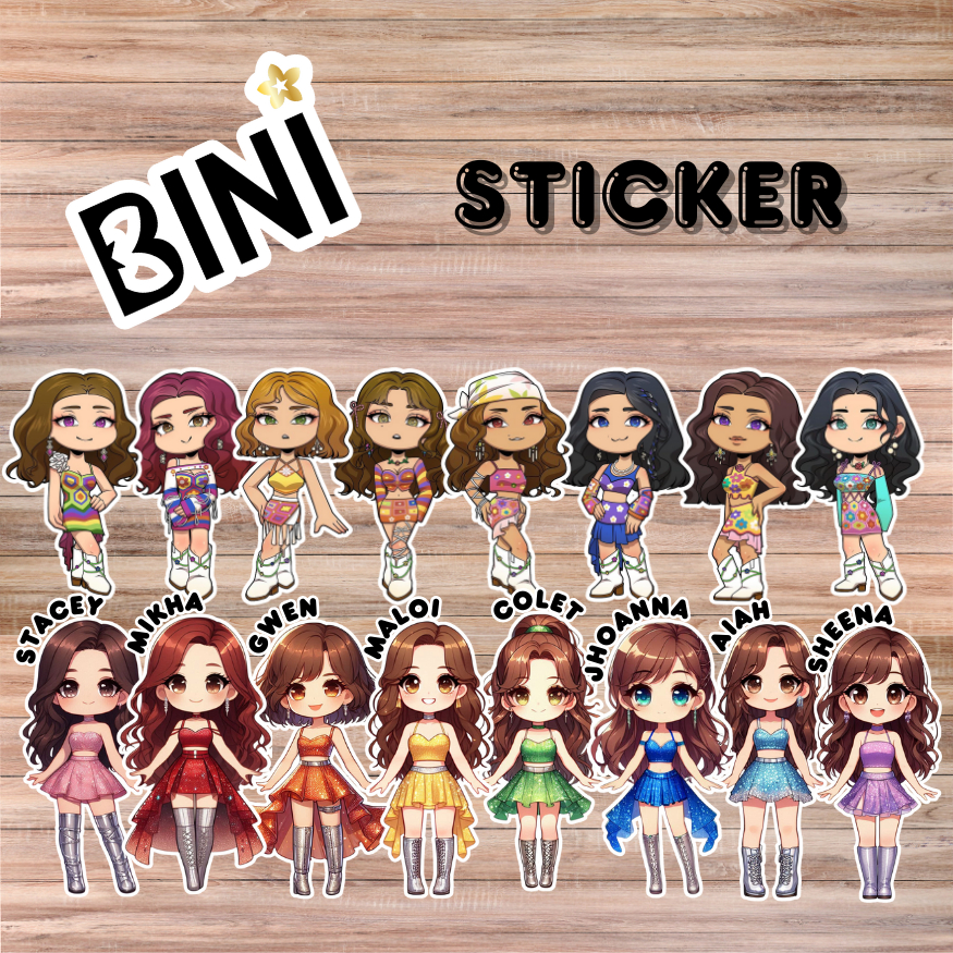 BINI Chibi Vinyl Waterproof Sticker | Shopee Philippines