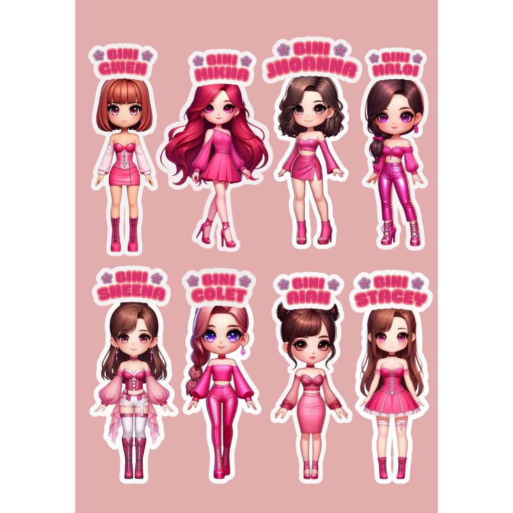 BINI STICKER WATERPROOF super sale (MADE OF VINYL STICKER) | Shopee ...
