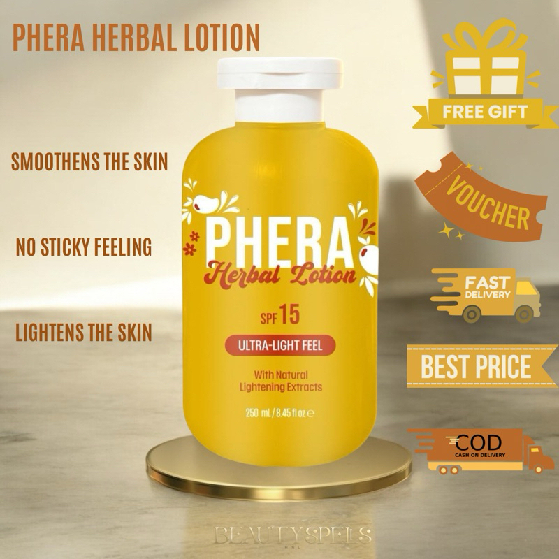 Phera Herbal Whitening Lotion SPF 15 Ultra Light Aqua Gel with UV ...