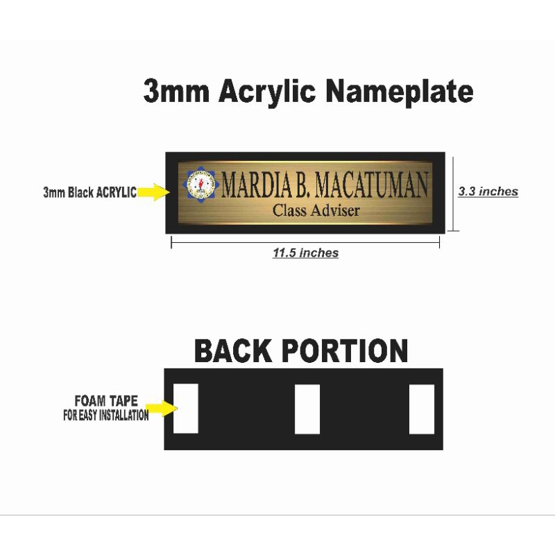 Customize Acrylic Nameplate | Shopee Philippines