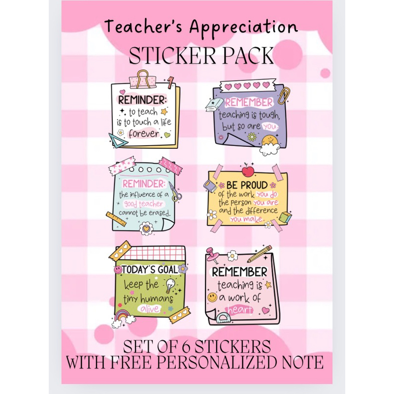 Teachers Day gift Teacher appreciation gift sticker pack for Teachers ...
