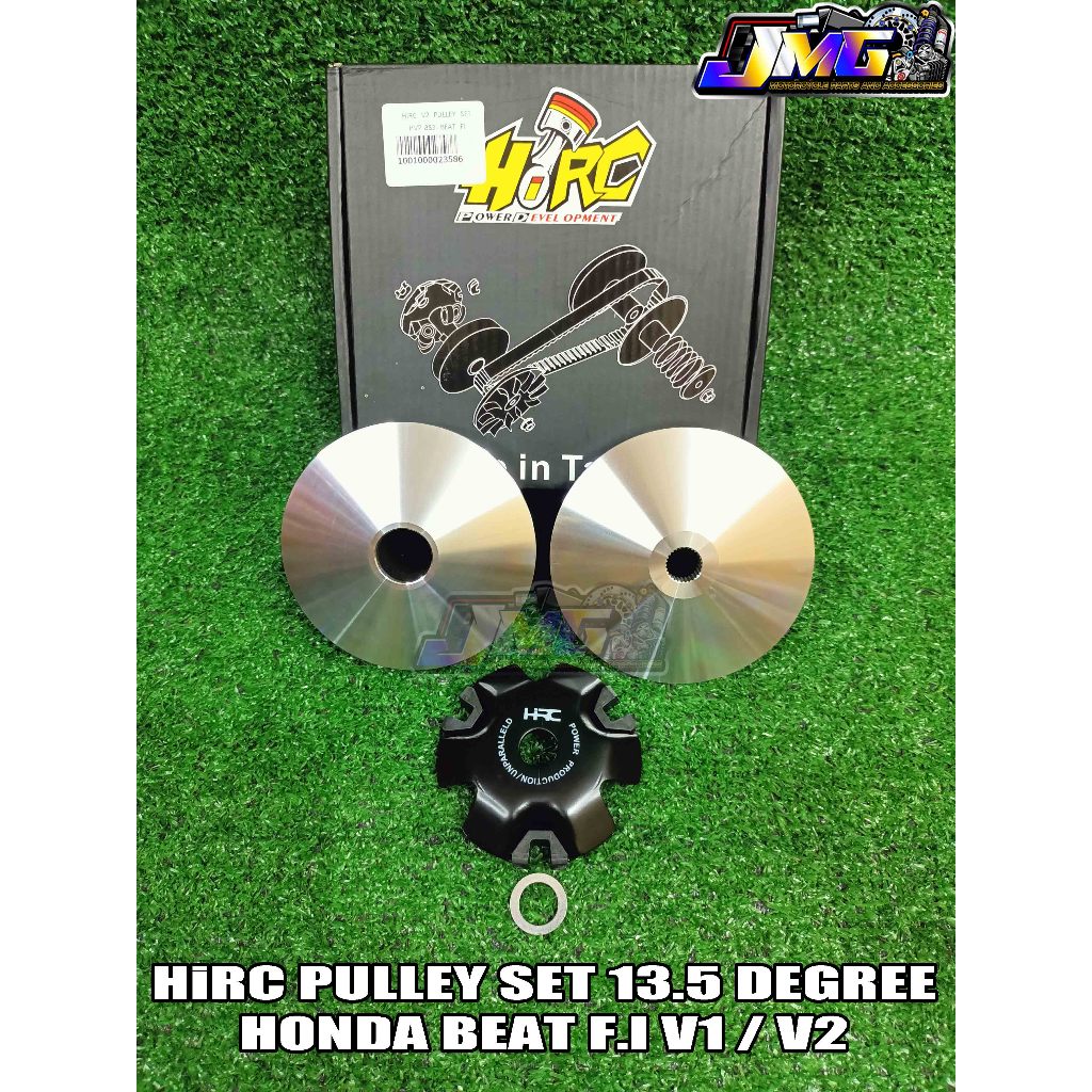 HONDA BEAT F.i V1 / V2 / SCOOPY F.i HIRC PULLEY SET WITH DRIVE FACE 13. ...
