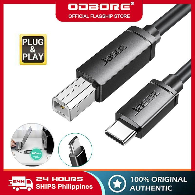 ODBORE Printer Data Cable Type C To USB2.0 Port Connector HP Canon For ...