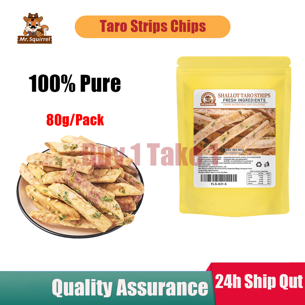 Taro Strips Crispy 80g/bag High Fiber Healthy Vegetable Chips Snacks ...