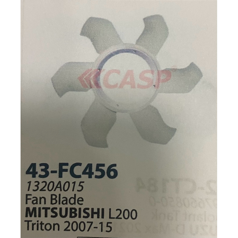 FAN BLADE MITSUBISHI L200 TRITON 2007-2015 1320A015 CASP 43-FC456 ...