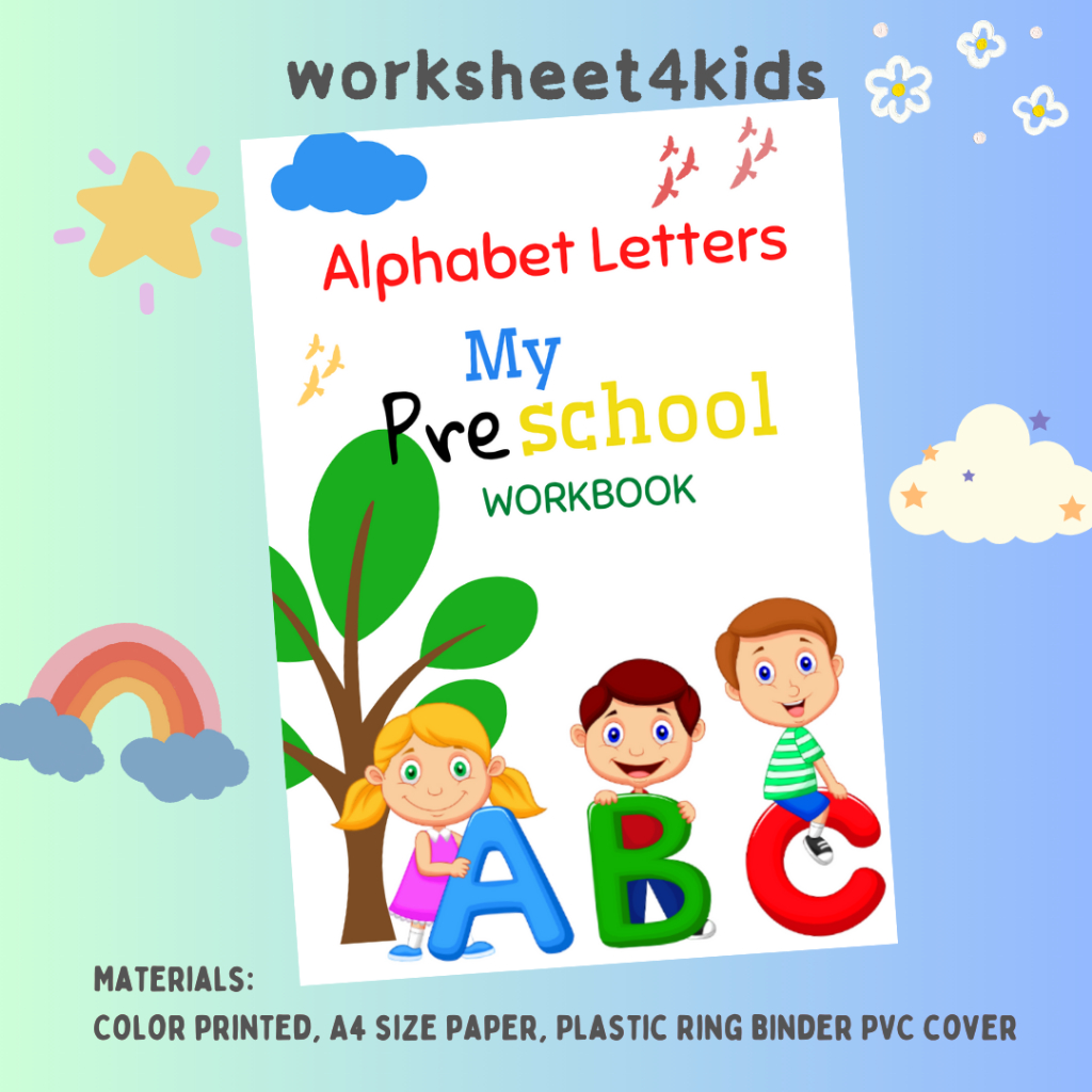 52 PAGES, PRESCHOOL ALPHABET WORKBOOK (2 PAGES PER SHEET) | Shopee ...