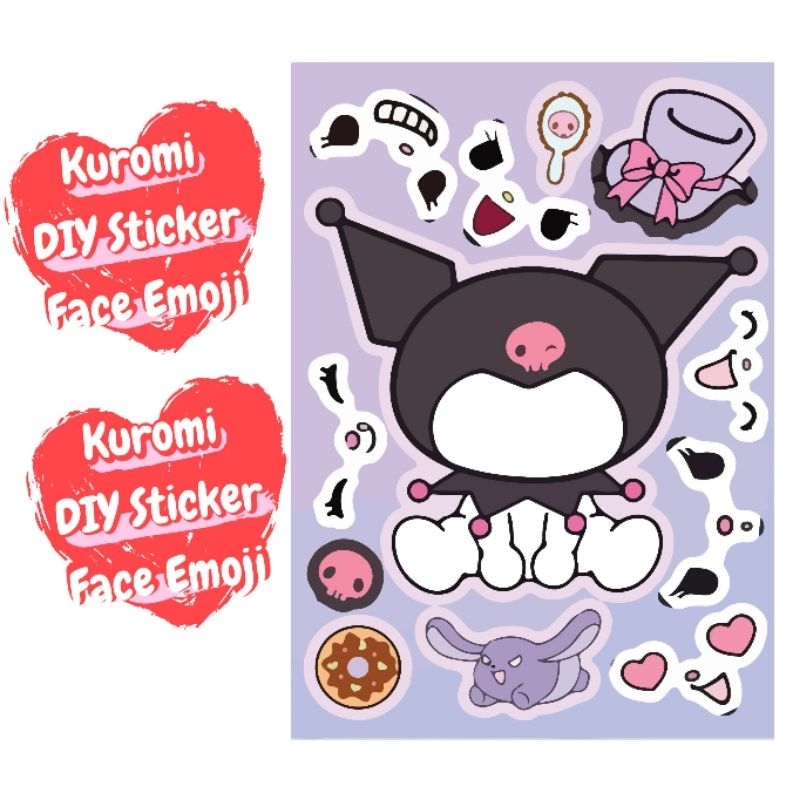 Kuromi Sticker DIY STICKER Face Emoji | Shopee Philippines