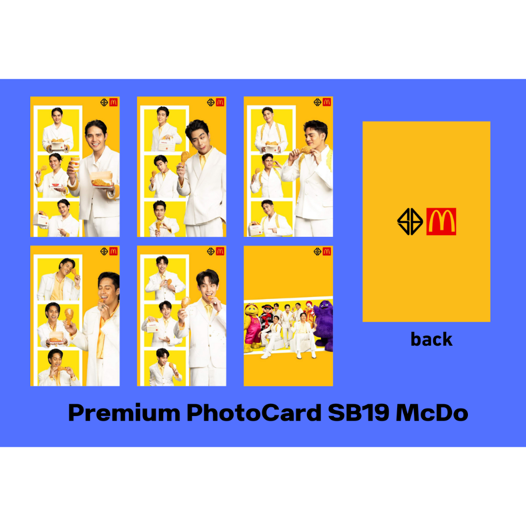 SB19 MCDO UNOFFICIAL PHOTOCARDS / Back to back print with individual ...