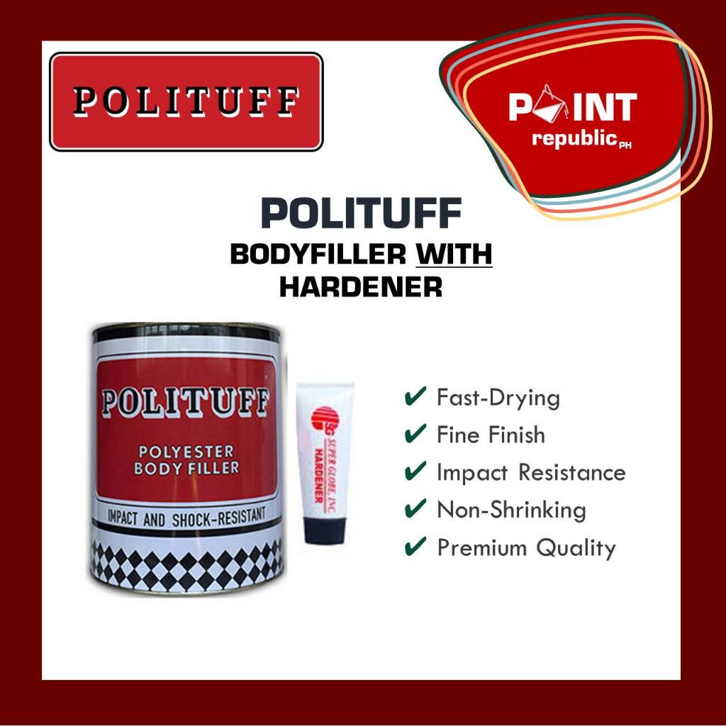 Polituff Bodyfiller with Hardener | Paint Republic PH | Shopee Philippines