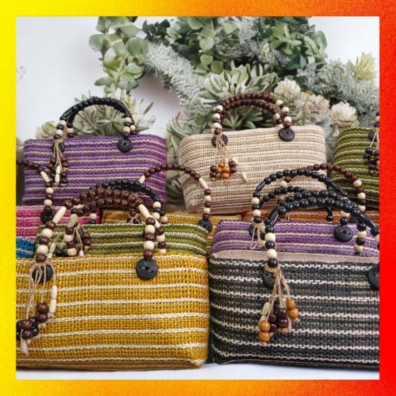 Abaca 𝗠𝗜𝗡𝗜 𝗛𝗮𝗻𝗱𝗯𝗮𝗴 | Cutie Bag | Souvenir Bags | Shopee Philippines