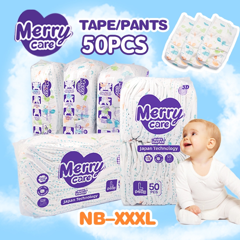 European Baby Diaper 50‘s Tape Pants NB S M L XL XXL XXXL Unisex Disposable Diapers | Shopee ...