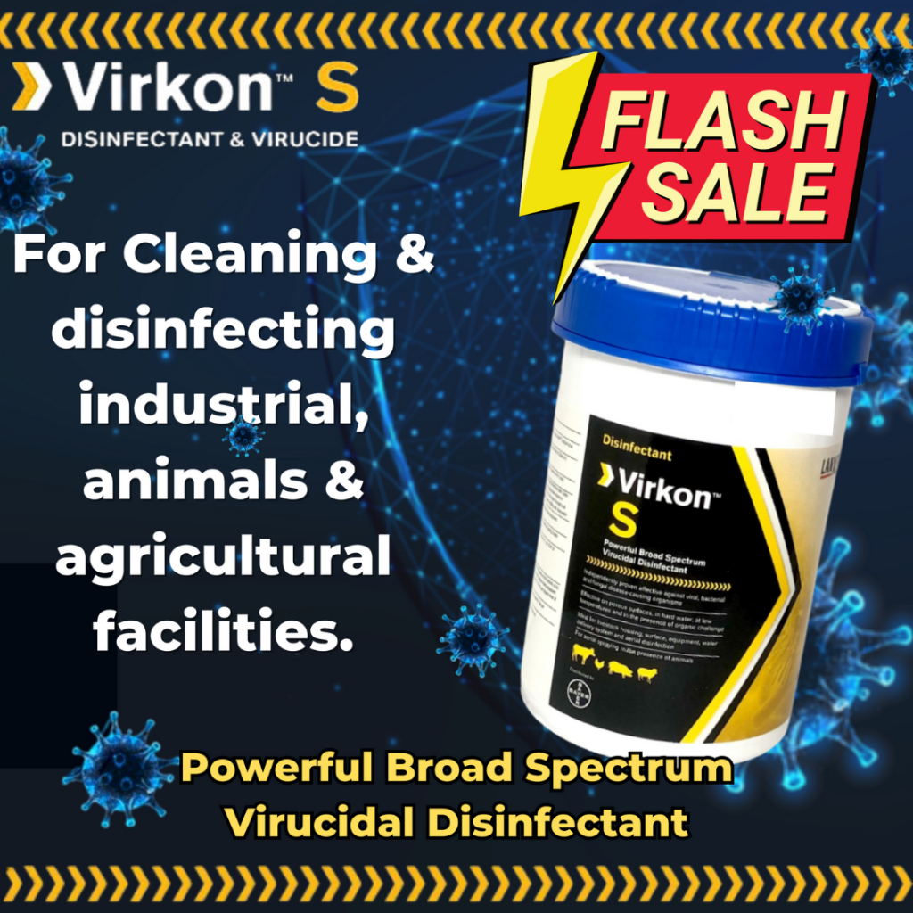 [VETKLIX] 1KG Virkon S Disinfectant 1kg / Powerful Broad Spectrum ...