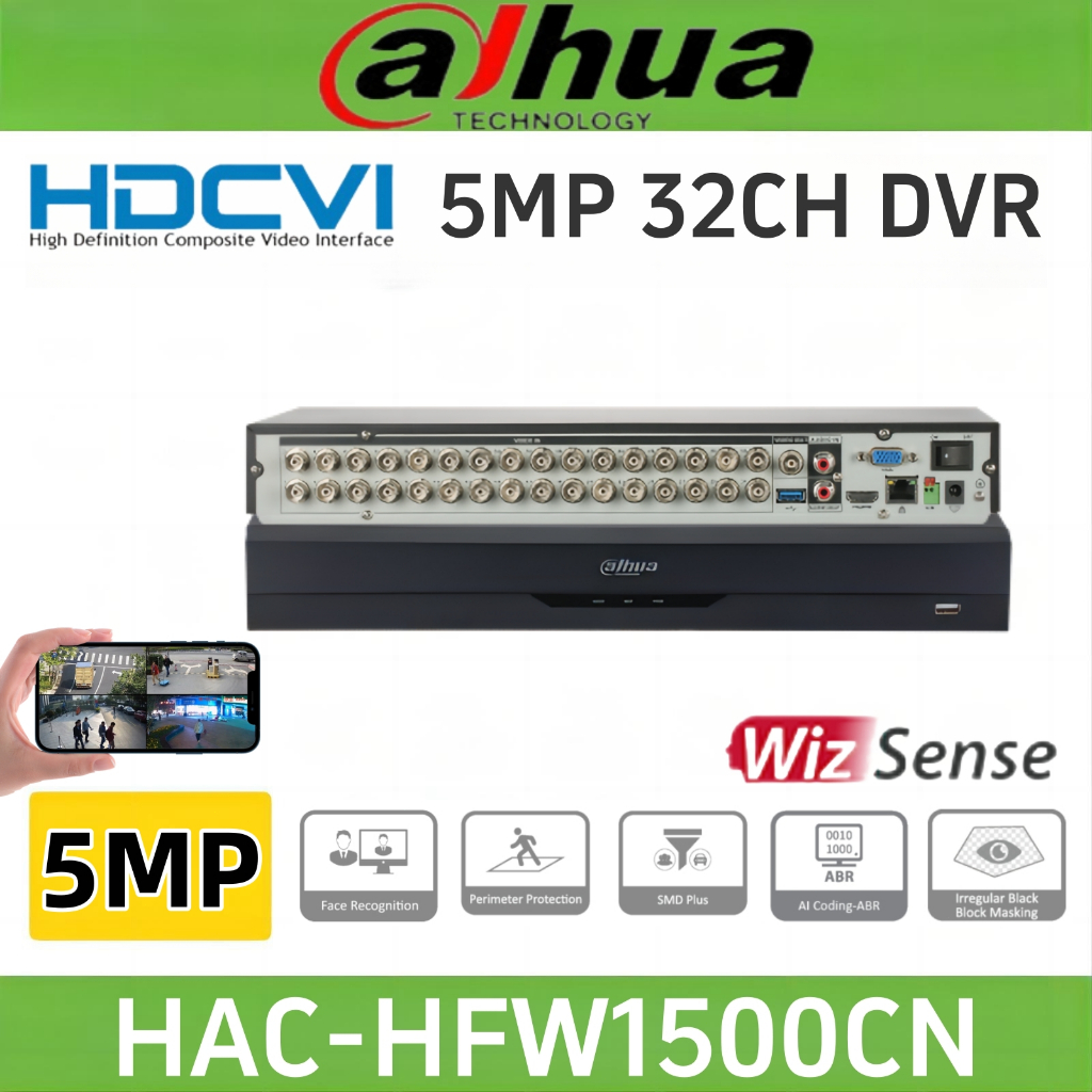 Dahua CCTV DVR DH-XVR5232AN-I3 Dahua 32 Channel Motion Detection Video ...